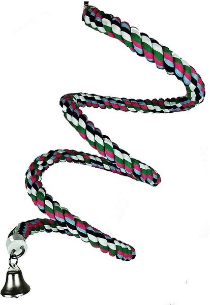 A&E CAGE COMPANY Rainbow Cotton Rope Boing Bird Toy - Chewy.com