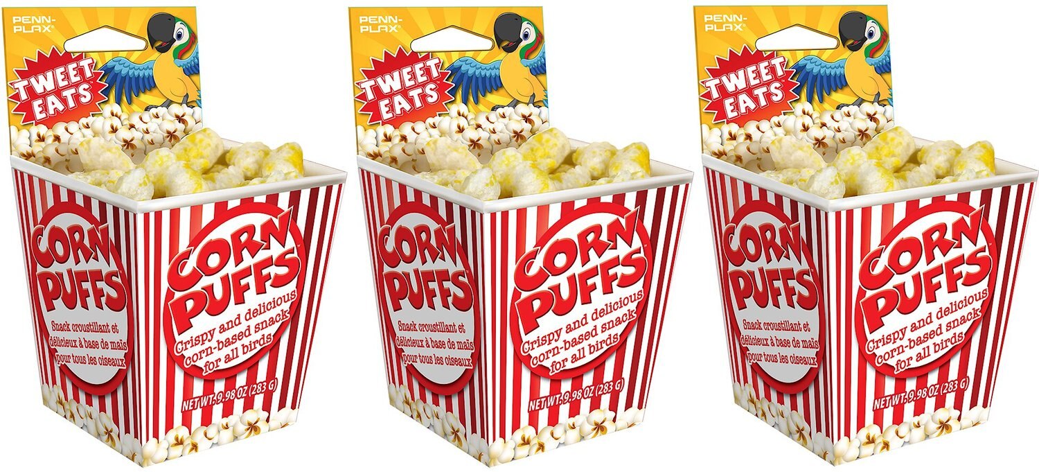 PENN-PLAX Corn Puffs Bird Treats, 3 count - Chewy.com