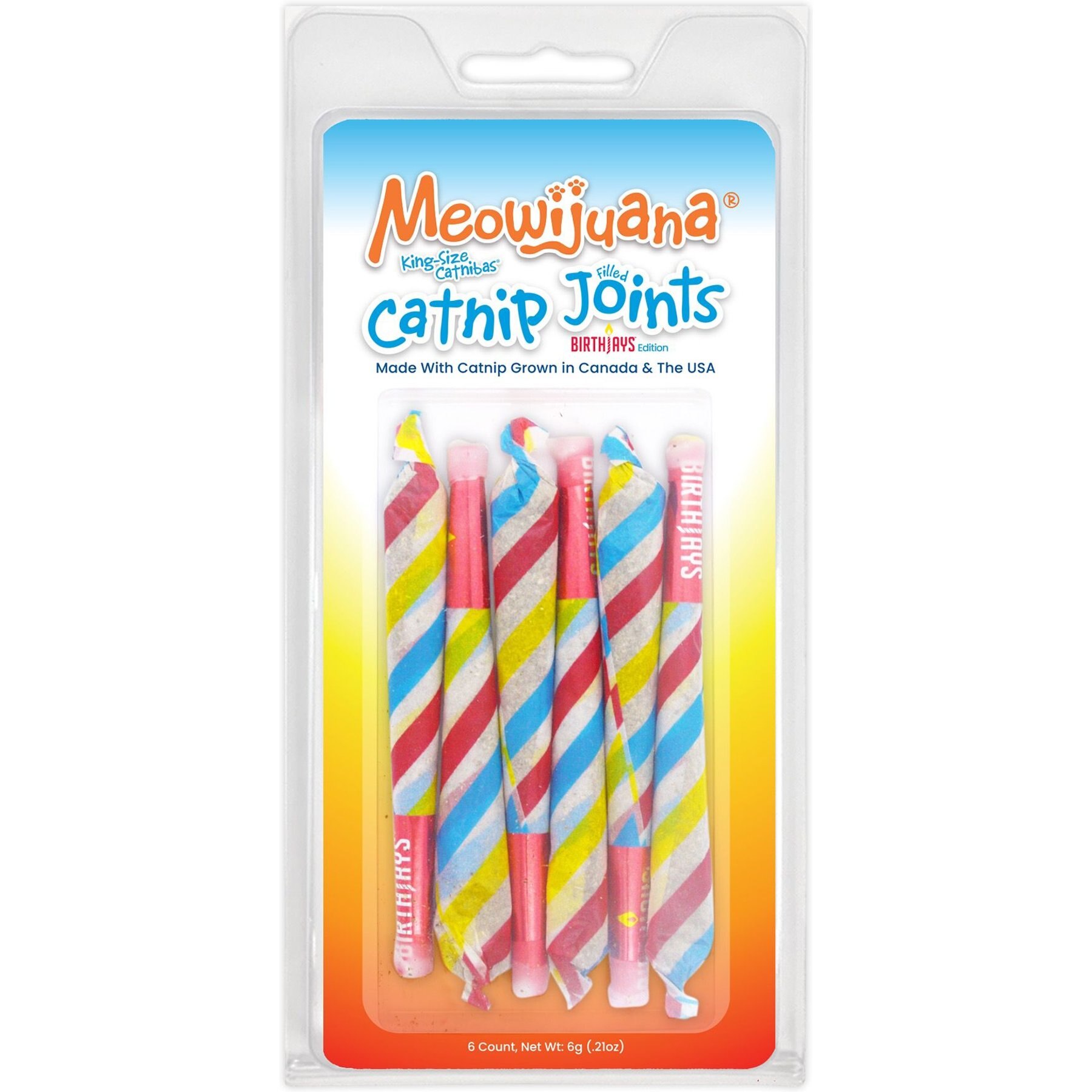 MEOWIJUANA Birthjays Party Sized Catnip Joints, 1 count - Chewy.com