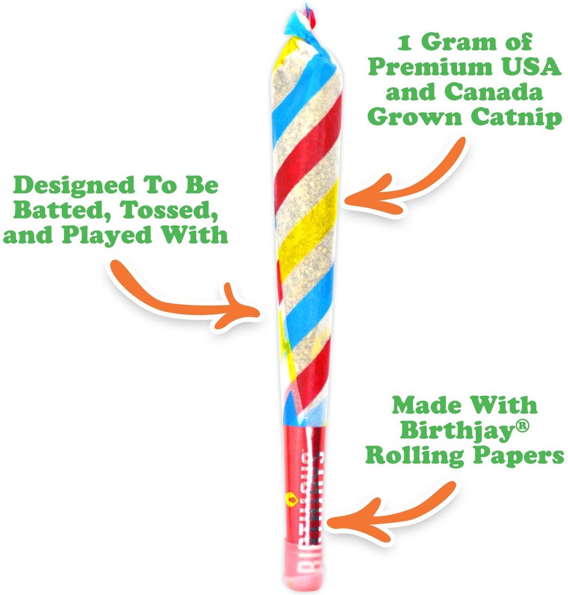 MEOWIJUANA Birthjays Party Sized Catnip Joints, 1 count - Chewy.com