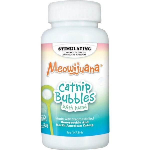 MEOWIJUANA Bubbles with Honeysuckle Catnip, 5-oz bottle - Chewy.com