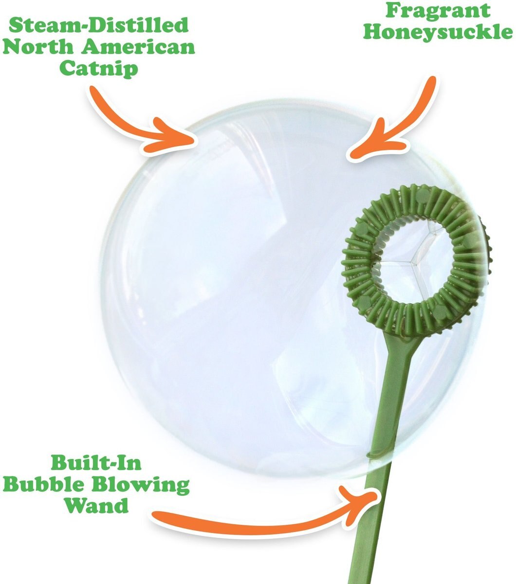 MEOWIJUANA Bubbles with Honeysuckle Catnip, 5-oz bottle - Chewy.com