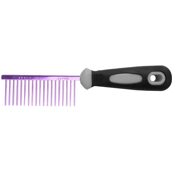 RESCO Professional Dog & Cat Comb, Candy Purple, Coarse - Chewy.com