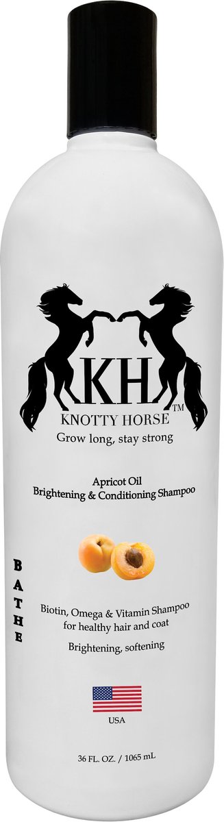 KNOTTY HORSE Apricot Oil Brightening Horse Shampoo, 36-oz bottle ...