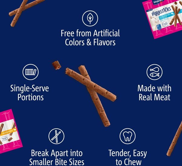 VITAKRAFT PurrSticks Meaty Chicken with Salmon Segmented & Breakable ...
