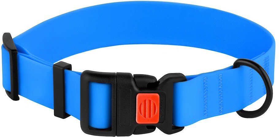 COLLARDIRECT Waterproof PVC Coated Dog Collar, Blue, X-Large - Chewy.com