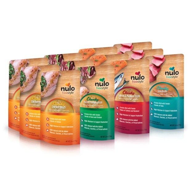 NULO FreeStyle Chunky Broth Grain-Free Variety Pack Cat Food, 2.8-oz ...