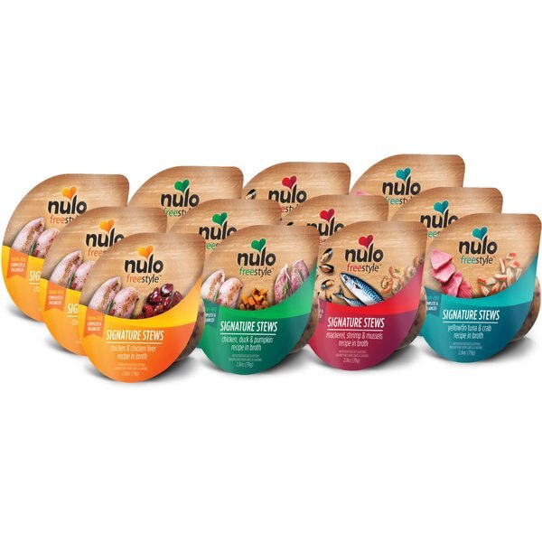NULO FreeStyle Cat & Kitten Grain-Free Pate Variety Pack Cat Food, 2.8 ...