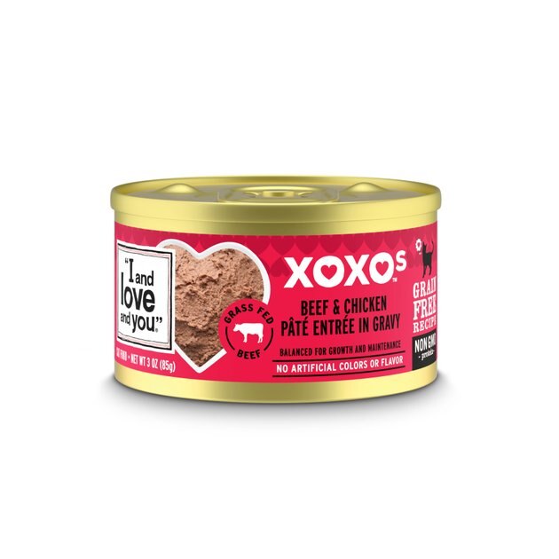 I AND LOVE AND YOU XOXO Beef & Chicken Pate Grain-Free Canned Cat Food ...