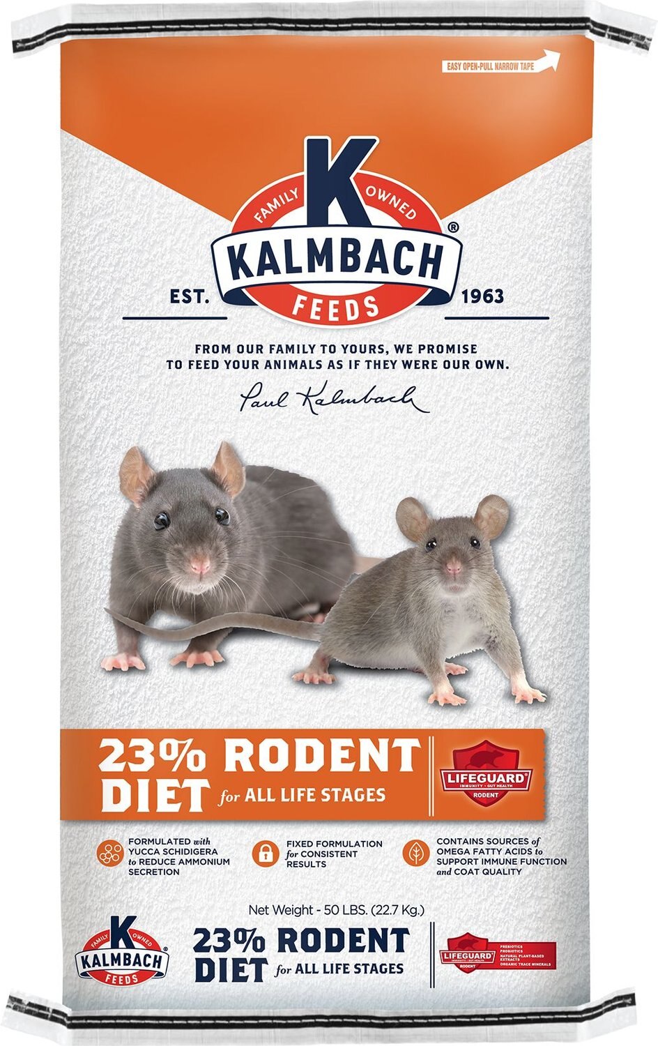 KALMBACH FEEDS 23% Rodent Diet Cubes Rats & Mice Food, 50-lbs bag ...
