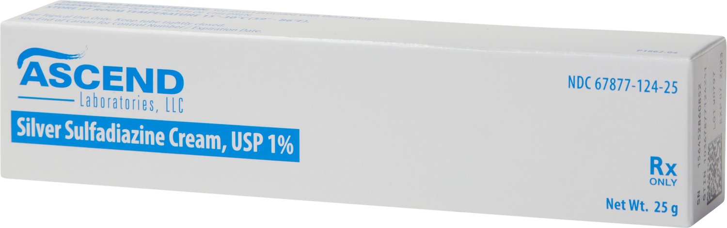 SILVER SULFADIAZINE Cream, 1%, 25-gm tube - Chewy.com