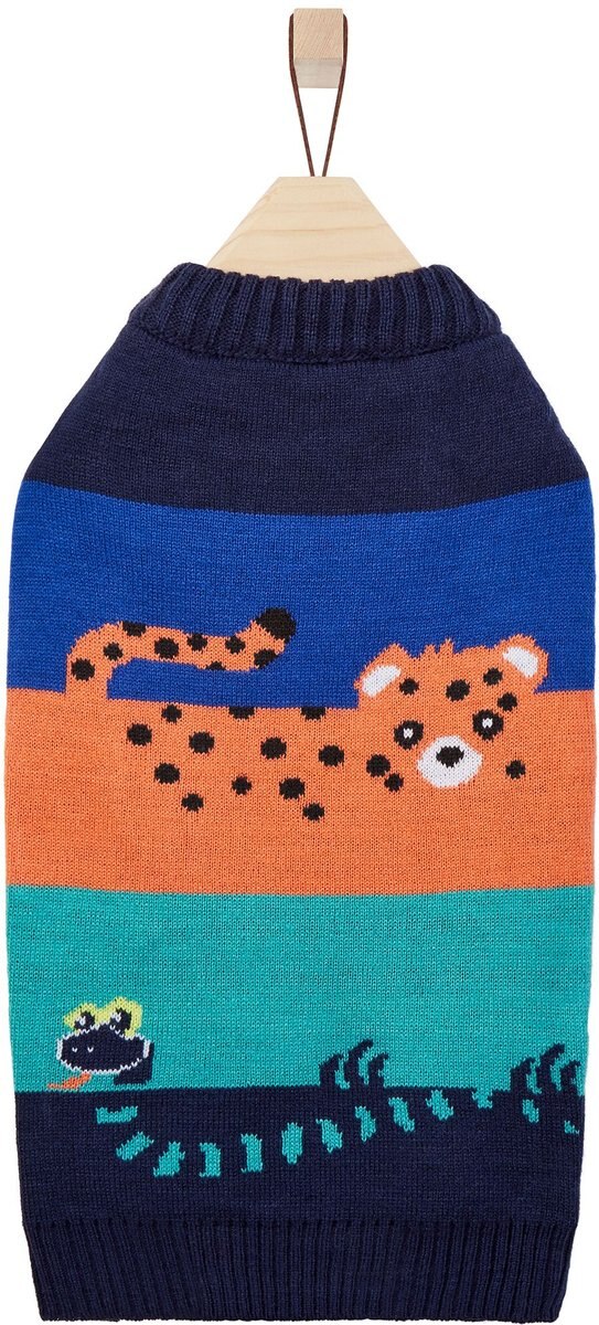 FRISCO Anaconda Cheetah Colorblock Dog & Cat Sweater, Medium - Chewy.com