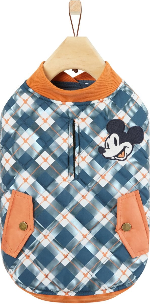 DISNEY Lightweight Mickey Quilted Bomber Dog & Cat Jacket, X-Large ...