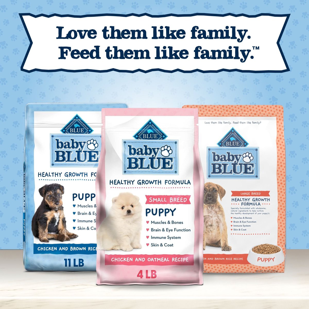 BLUE BUFFALO Baby BLUE Small Breed Puppy Chicken & Oatmeal Recipe Dry ...
