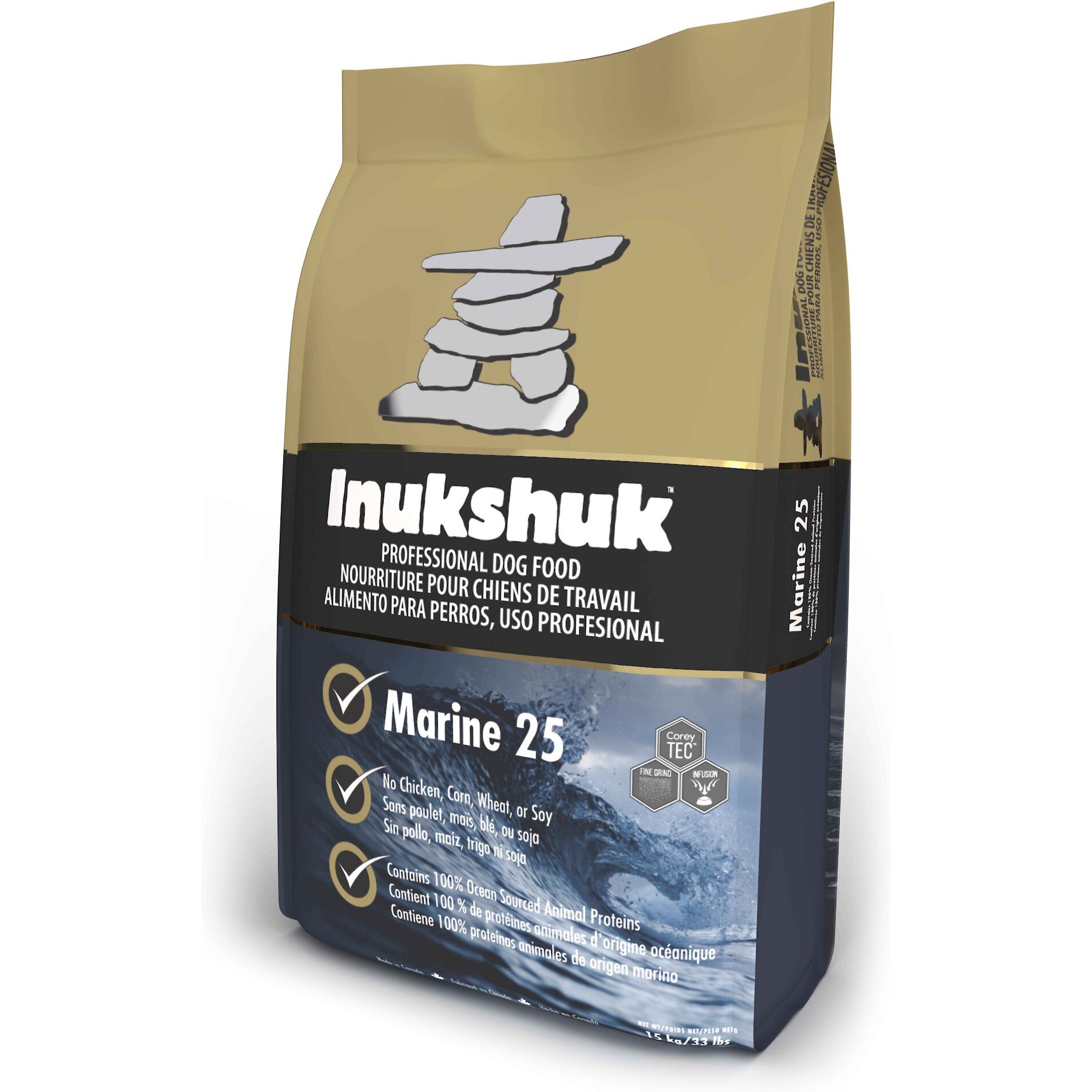 INUKSHUK Professional Performance Marine 25 Dry Dog Food, 33-lb bag ...