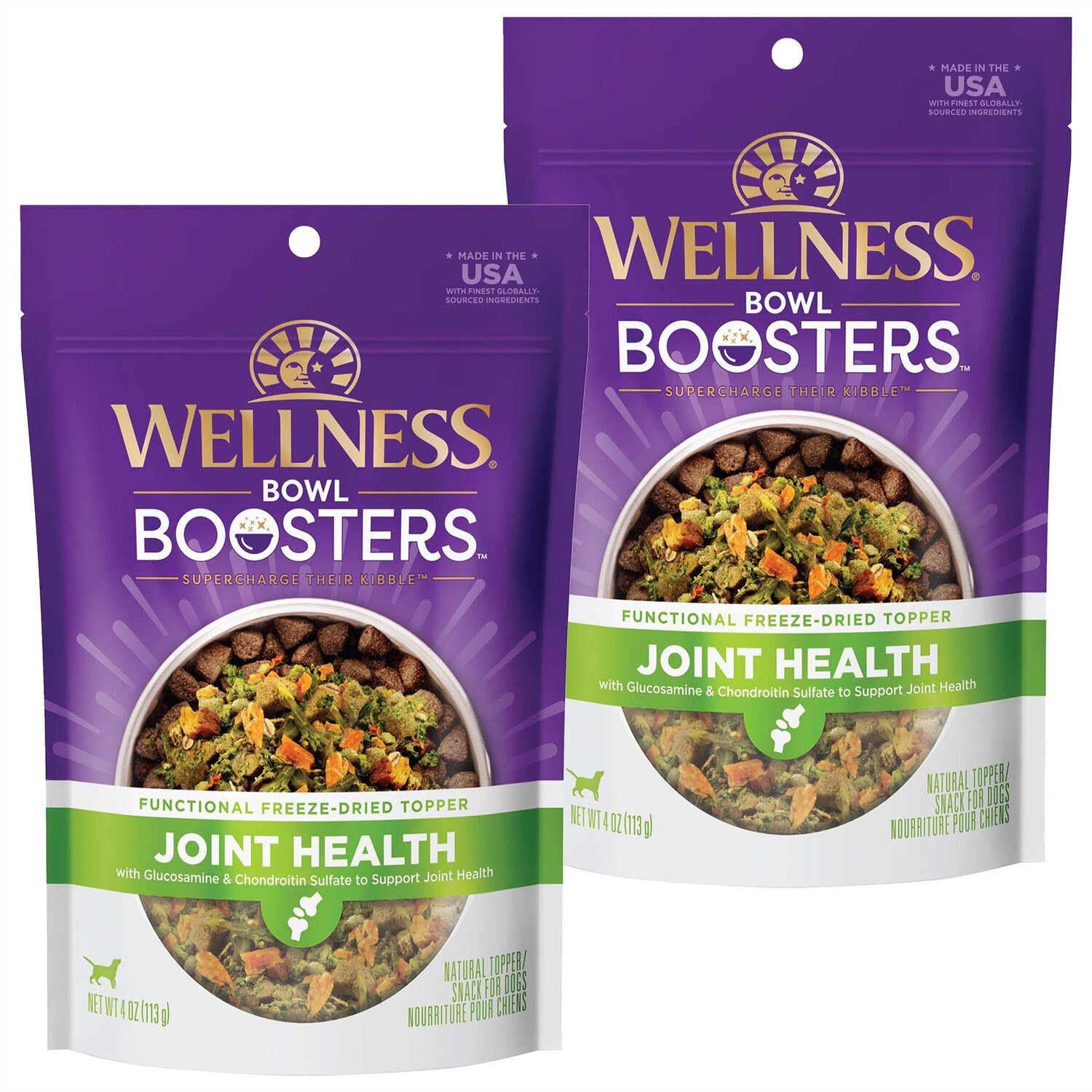 WELLNESS CORE Bowl Boosters Joint Health Adult Dry Dog Food Topper, 4 ...