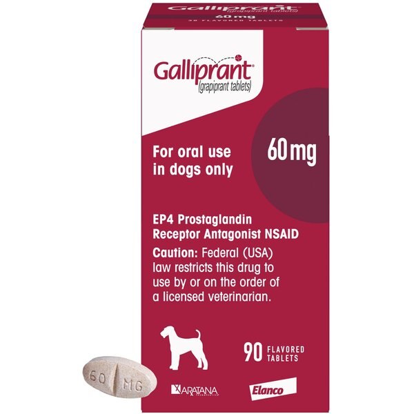 GALLIPRANT (grapiprant) Tablets for Dogs, 60-mg, 90 tablets - Chewy.com