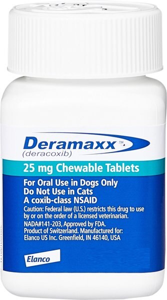 DERAMAXX (deracoxib) Chewable Tablets for Dogs, 25-mg, 90 tablets ...
