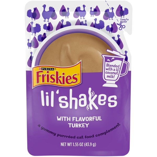 FRISKIES Pureed Topper Lil Shakes with Scrumptious Salmon Cat Food, 1. ...