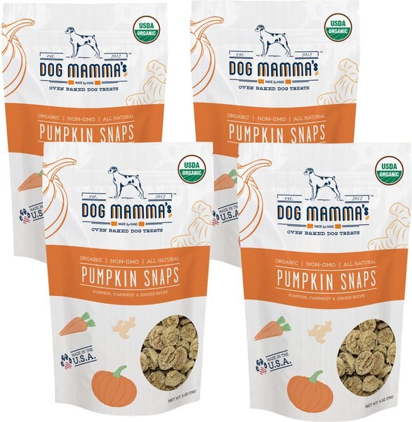 Discontinued - Dog Mamma’s Organic Pumpkin Snaps Dog Treats, 4.6-oz bag ...