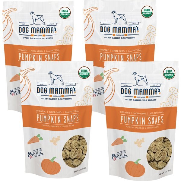 Discontinued - DOG MAMMA’S Organic Pumpkin Snaps Dog Treats, 4.6-oz bag ...