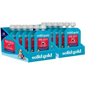 SOLID GOLD Beef Bone Broth with Turmeric Dog Food Topper, 8-oz pouch ...