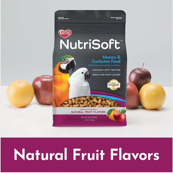 KAYTEE NutriSoft Macaw & Cockatoo Bird Food, 3-lbs - Chewy.com