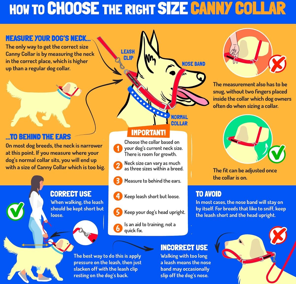 CANNY No Pull Padded Dog Training Head Collar, Blue, Size 3, Neck Size ...