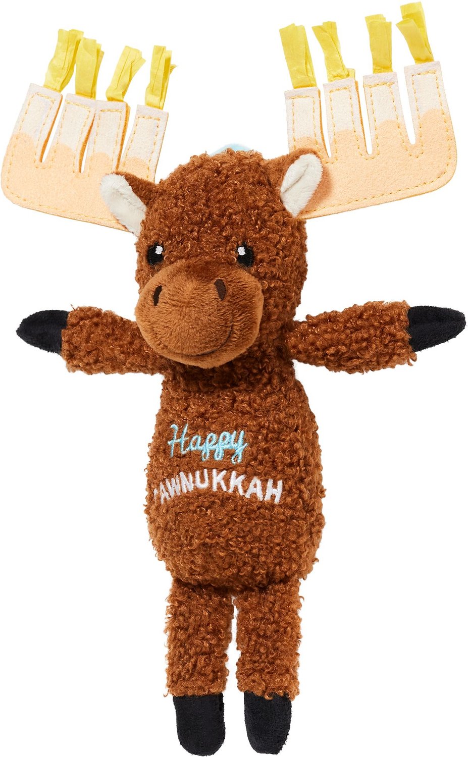 FRISCO Hanukkah "Happy Pawnukkah" Moose Plush Kicker Cat Toy with ...