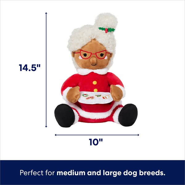 Discontinued - FRISCO Holiday Mrs. Claus Plush Squeaky Dog Toy, Medium ...