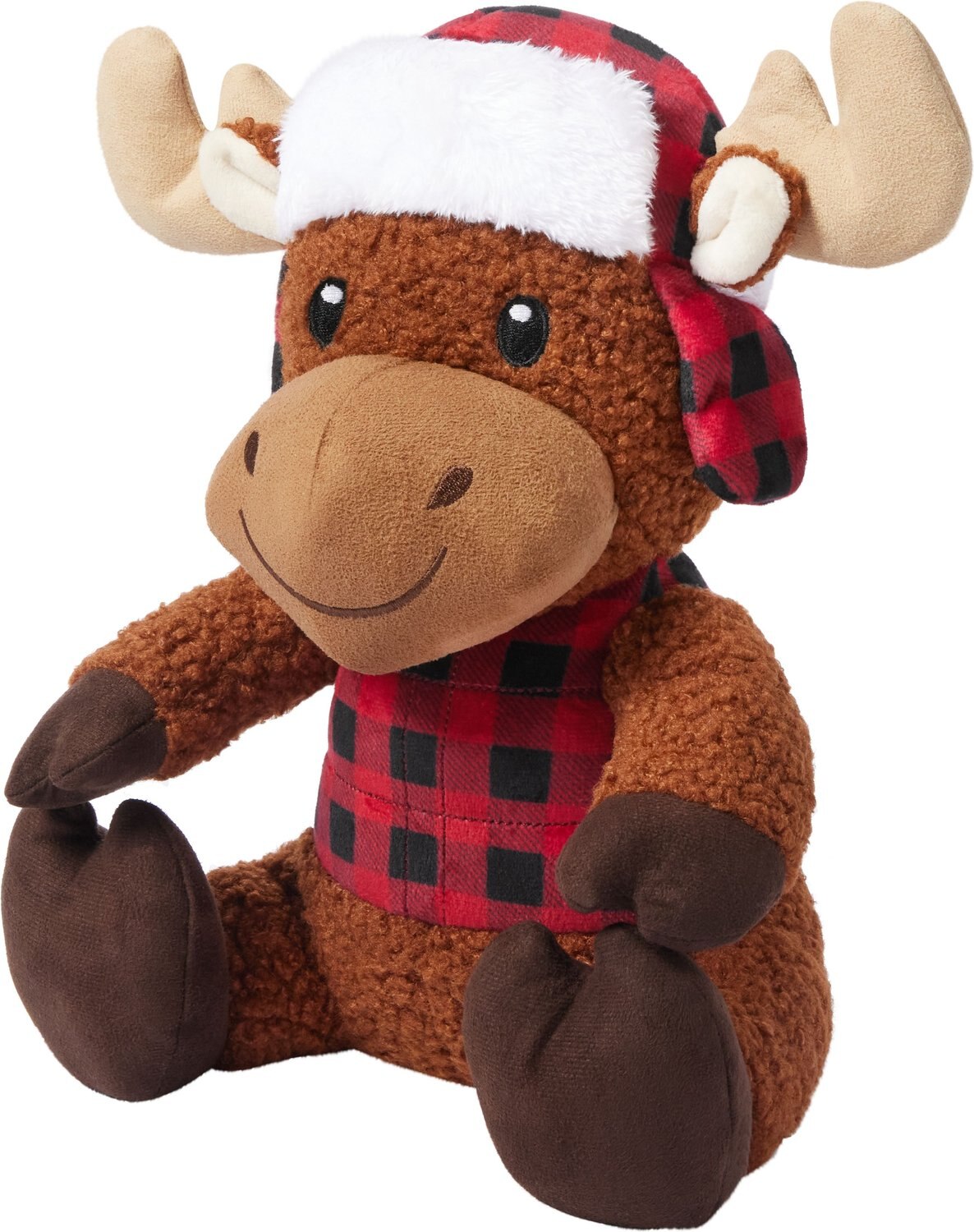 FRISCO Holiday Cozy Moose Plush Squeaky Dog Toy, Large - Chewy.com