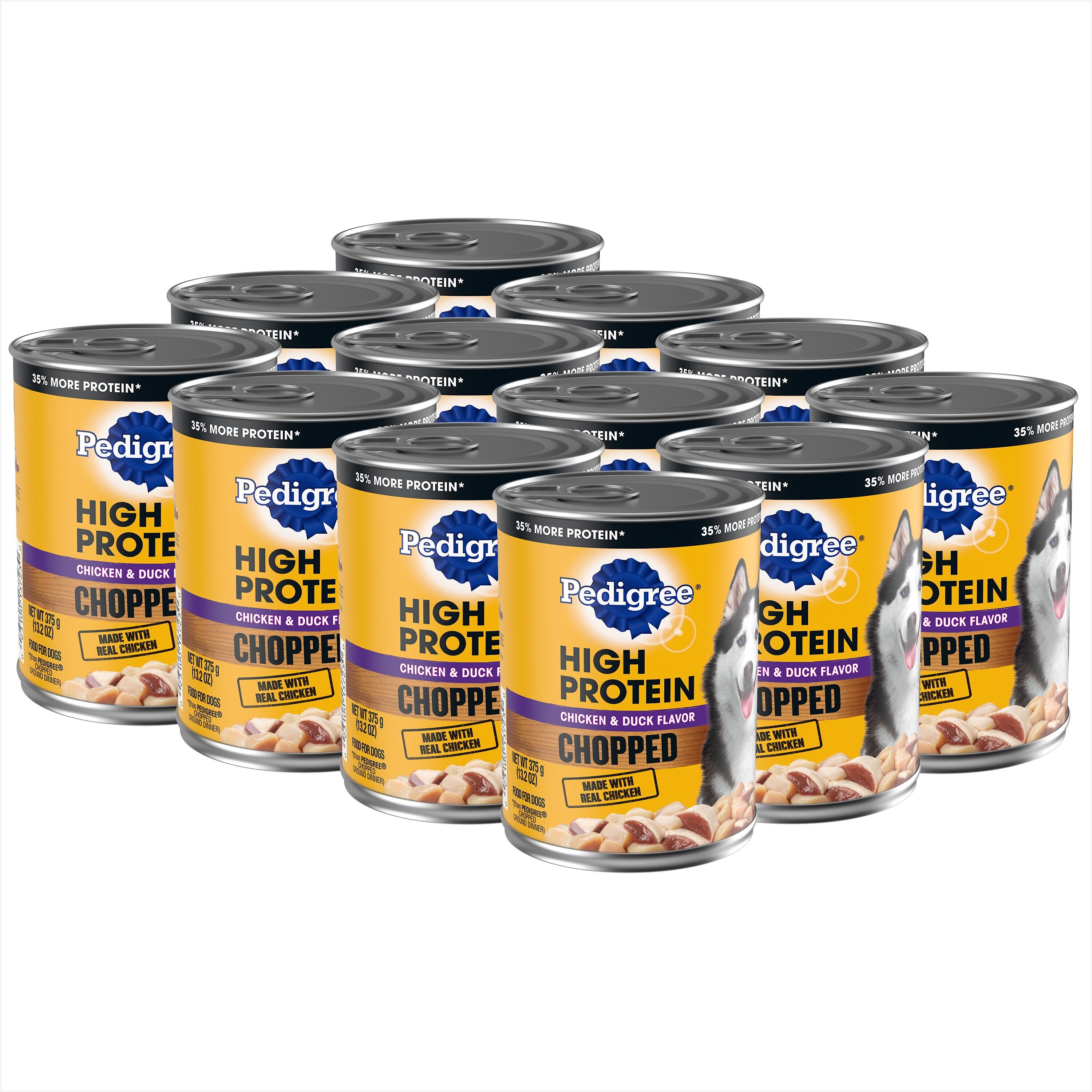 PEDIGREE High Protein Chicken & Duck Flavor Adult Canned Wet Dog Food ...