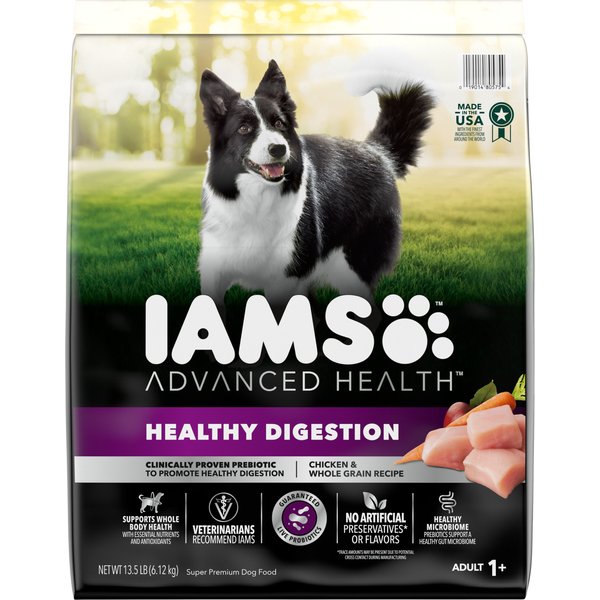 IAMS Advanced Health Adult Healthy Digestion with Real Chicken Dry Dog ...