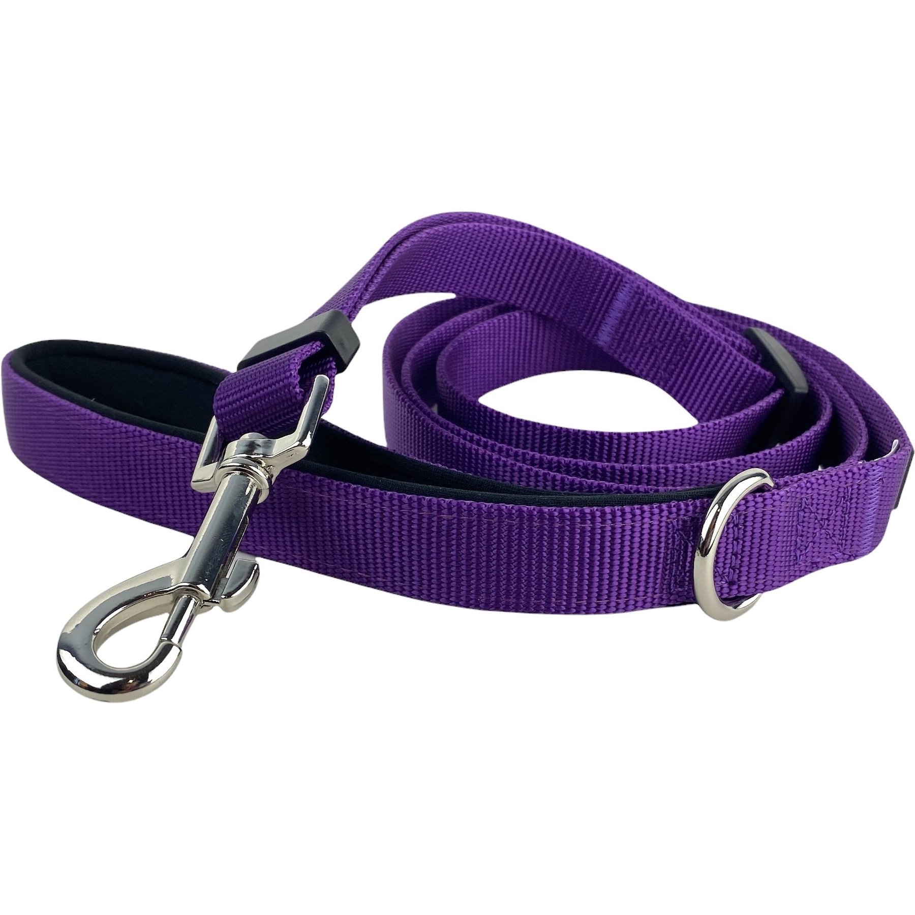 FEARLESS PET Padded Handle Adjustable Dog Leash, Purple, Small/Medium ...