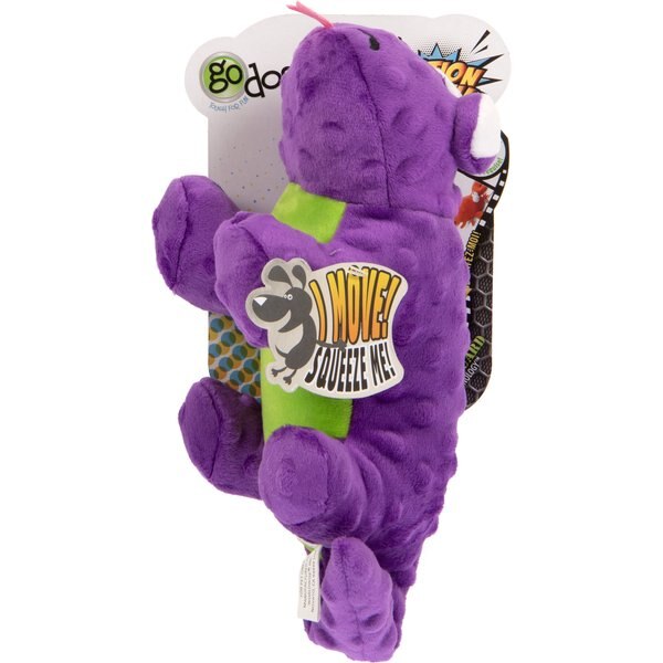 GODOG Action Plush Beaver Animated Squeaker Dog Toy, Brown, Medium ...