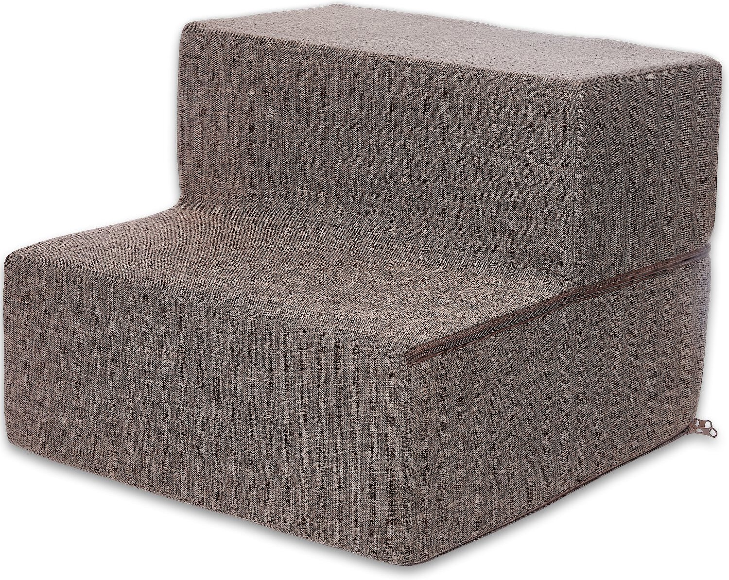 BEST PET SUPPLIES CertiPUR-US Certified Foam Foldable Dog Steps, Brown ...