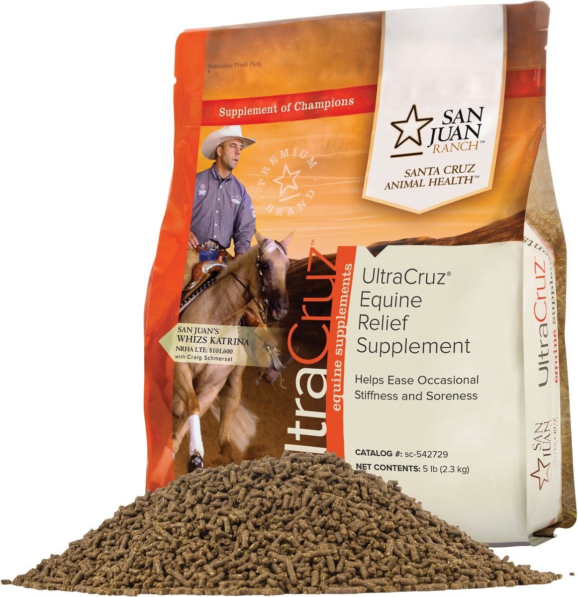 ULTRACRUZ Relief Recovery Pellets Horse Supplement, 5-lb bag - Chewy.com