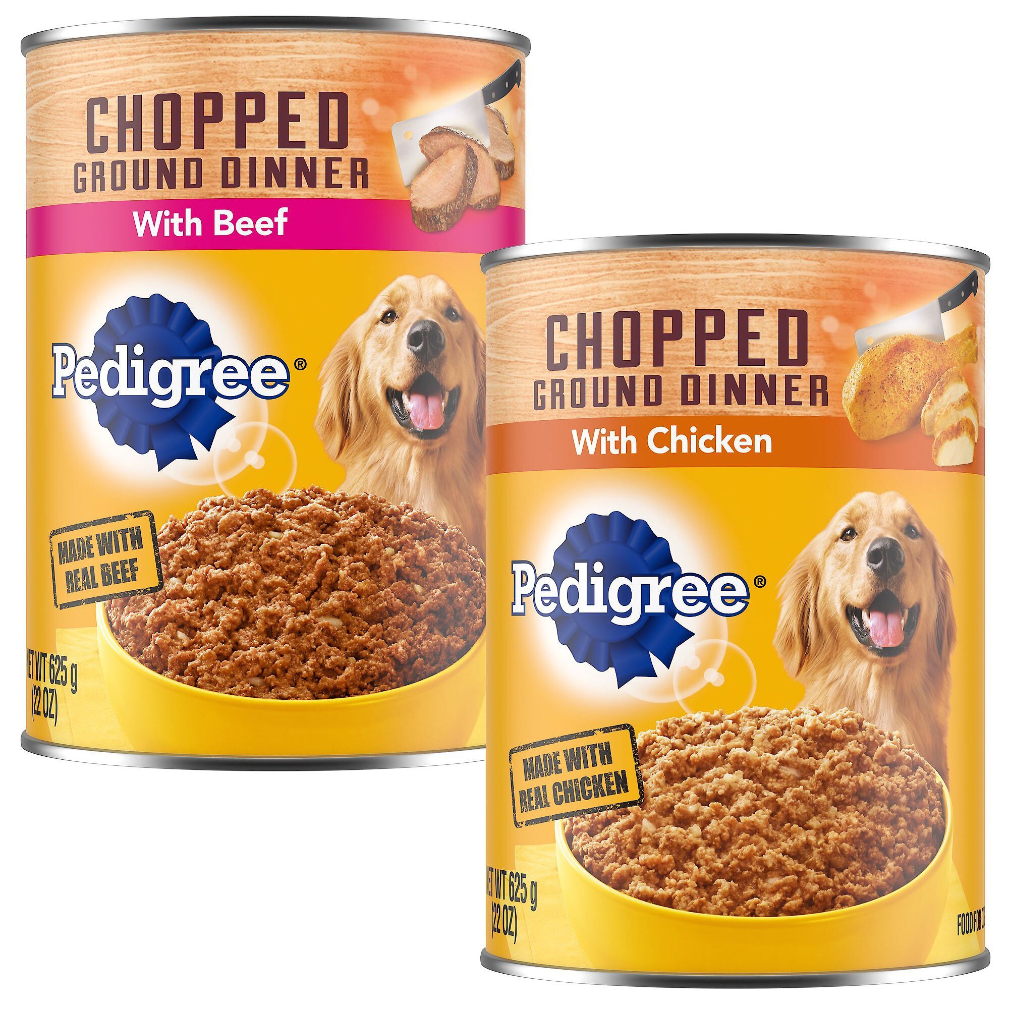 PEDIGREE Chopped Ground Dinner with Beef Adult Canned Wet Dog Food ...