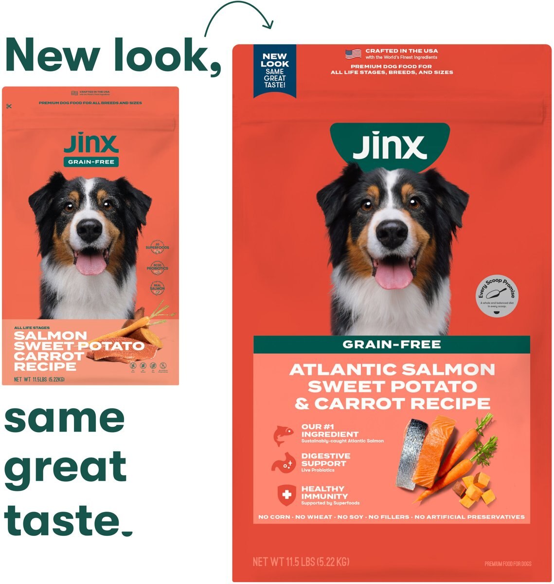 JINX Salmon, Sweet Potato & Carrot ALS Kibble Dog Dry Food, Sweet ...