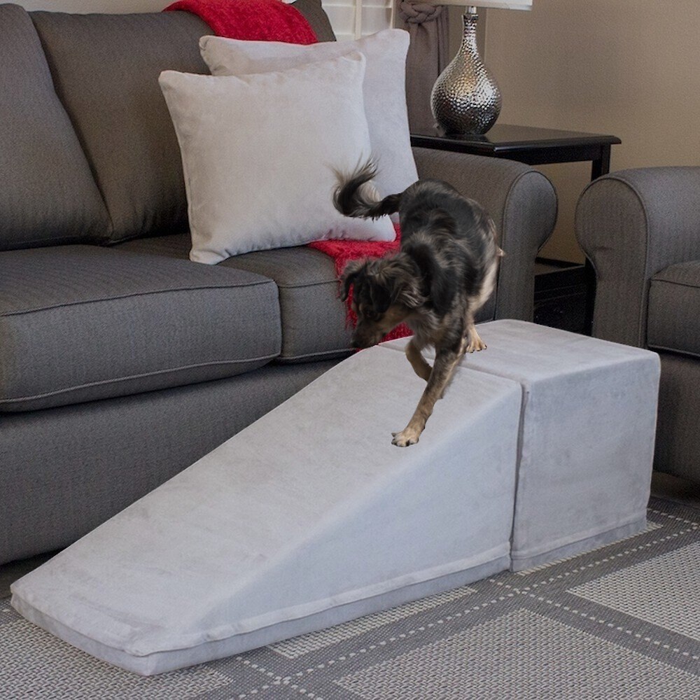 ROYAL RAMPS Extra Wide Dog & Cat Ramp & Landing, Platinum, 14-in ...