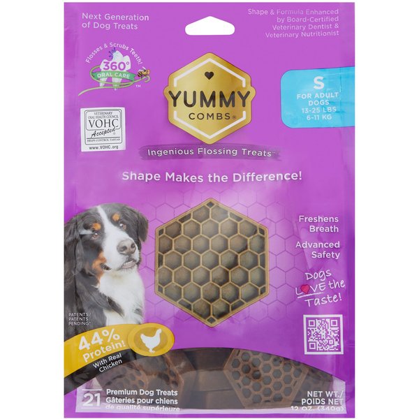 YUMMY COMBS Ingenious Oral Care Flossing Medium Breed Grain-Free Adult ...