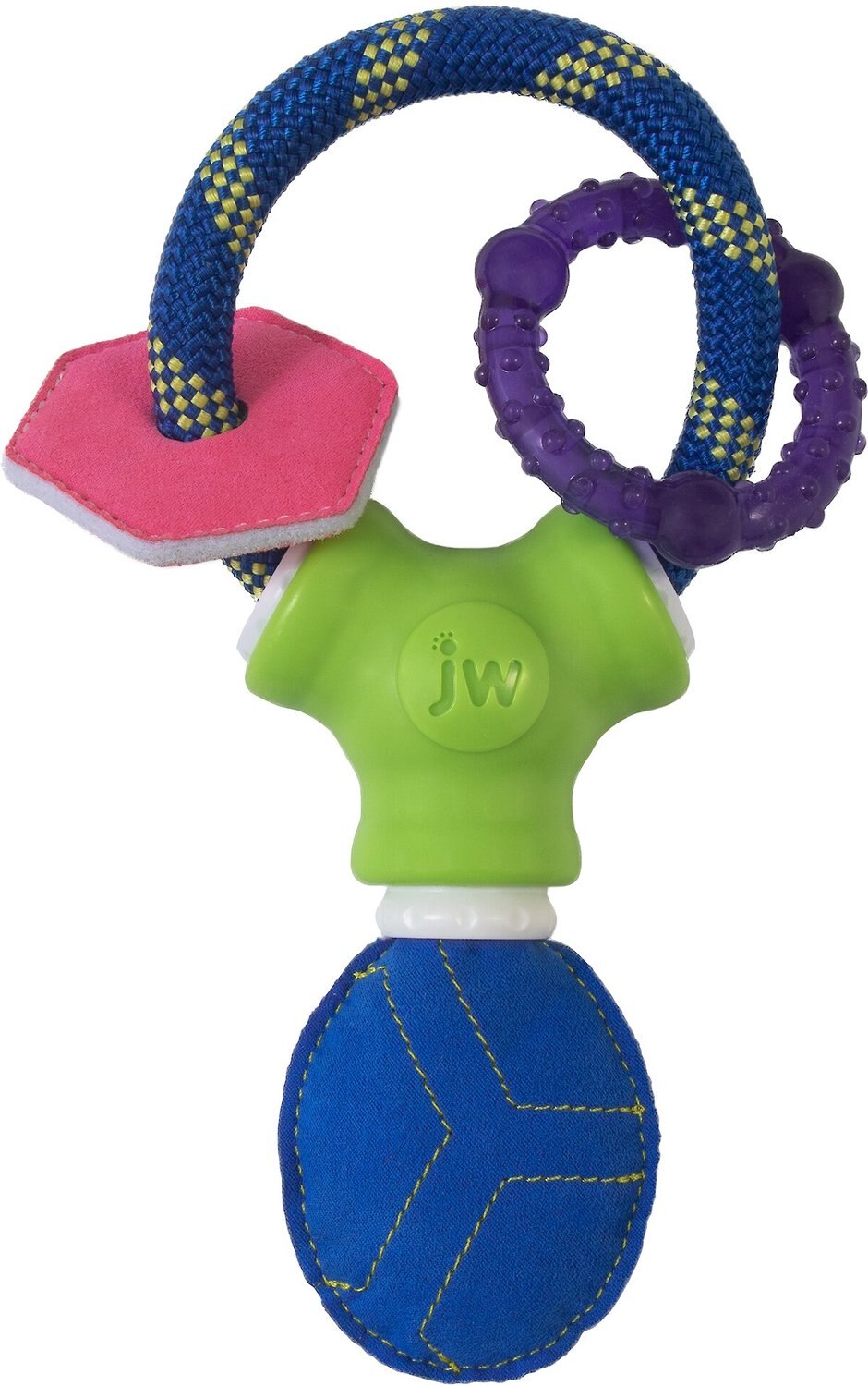 JW PET Puppy Connects Soft-Ee Dog Toy, Multicolor - Chewy.com