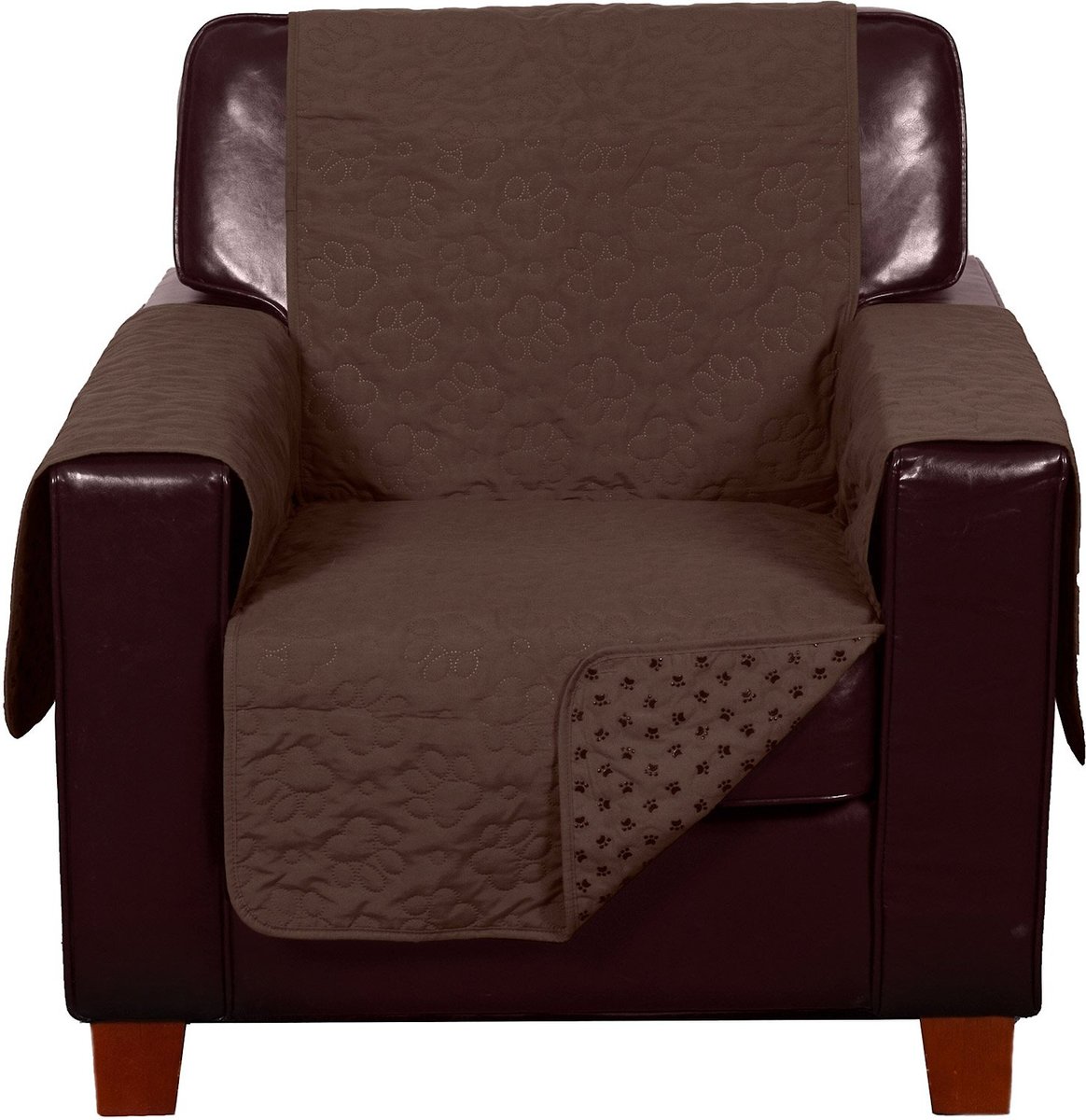 FURHAVEN Waterproof Non-Skid Back Furniture Protector, Dark Brown ...