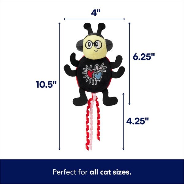 Out of Stock - FRISCO Valentine Jammin' Ladybug Plush Cat Toy with ...