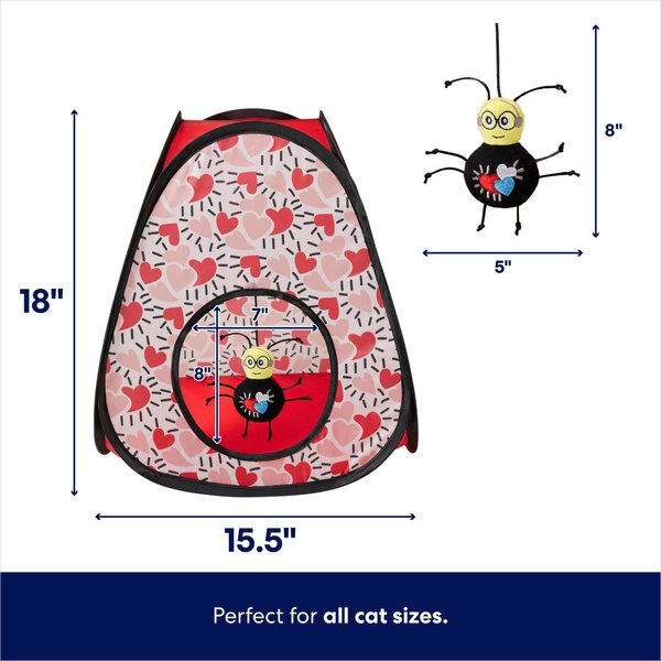 Temporarily Unavailable - FRISCO Valentine Love Bug Pop-Up Tent Cat Toy ...
