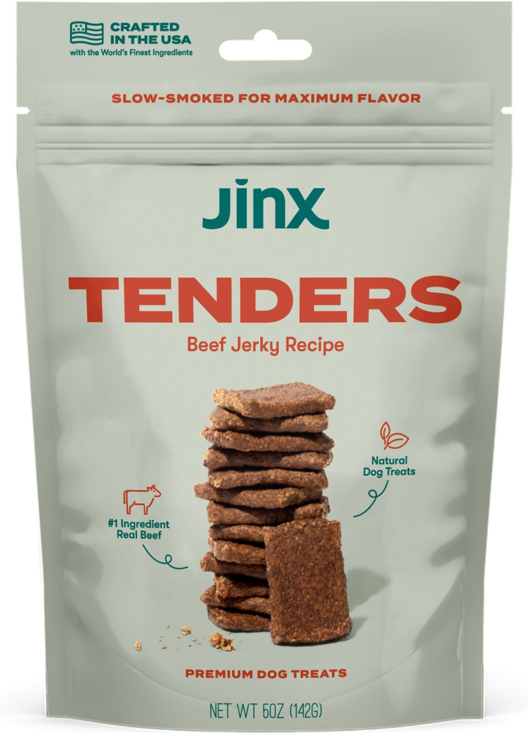 JINX Beef Tenders Jerky Dog Treats, 5-oz bag - Chewy.com