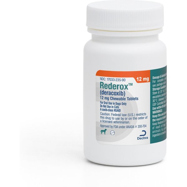 REDEROX (Deracoxib) Chewable Tablets for Dogs, 12 mg, 1 tablet - Chewy.com