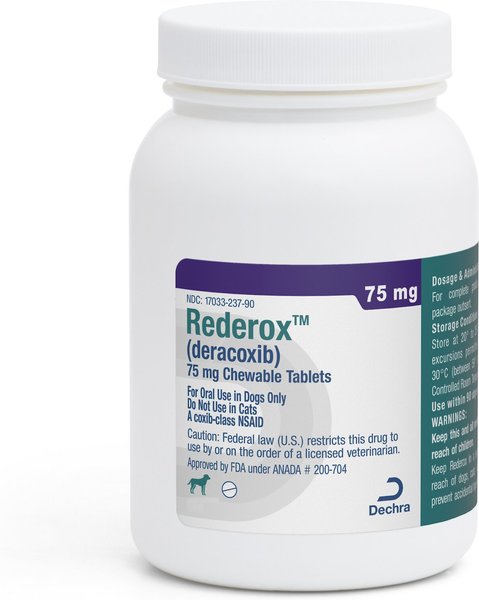 REDEROX (Deracoxib) Chewable Tablets for Dogs, 75 mg, 1 tablet - Chewy.com