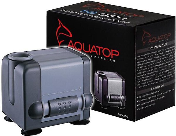 AQUATOP Nano Submersible Aquarium Pump, 118 GPH - Chewy.com