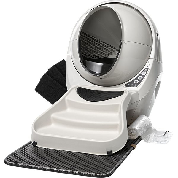 LITTER-ROBOT 4 with Step & Core Accessories Kit Cat Litter Box, White ...